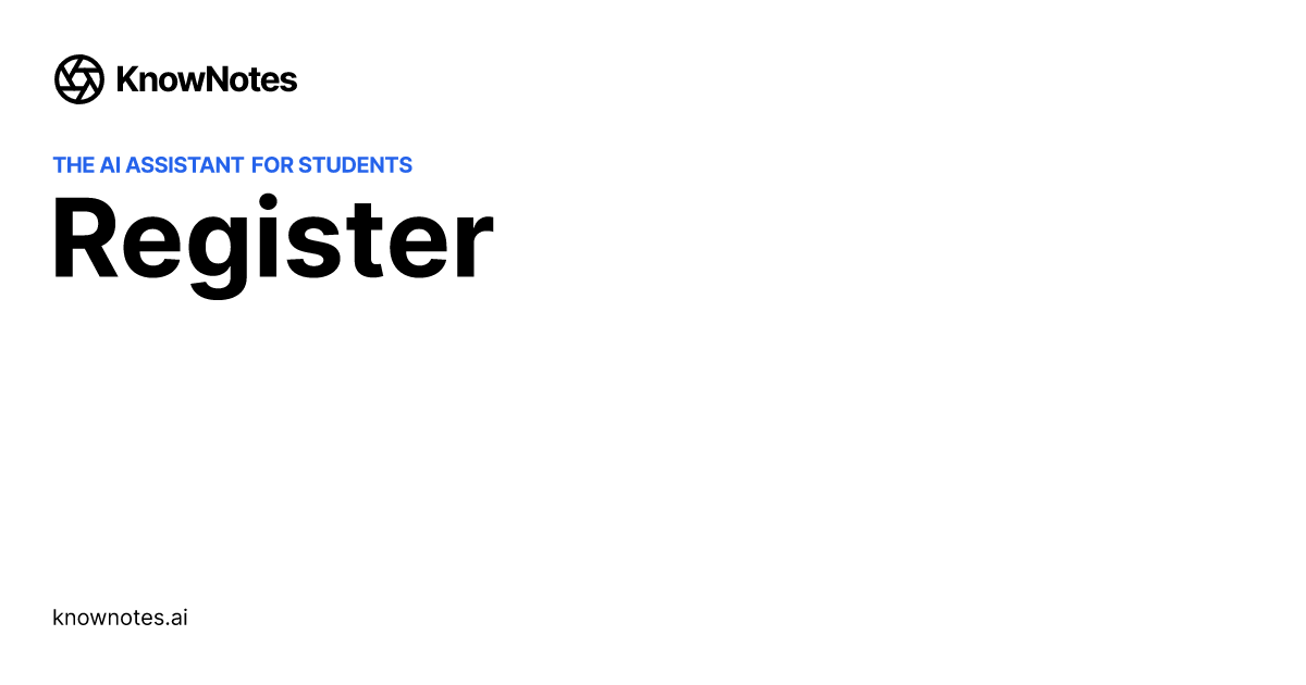 Create an account | KnowNotes